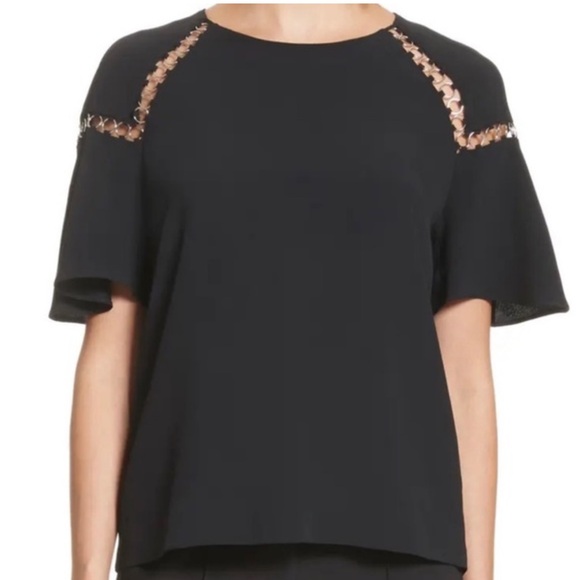 A.L.C. | Tops | Alc Black Chain Link Blouse 2 | Poshmark